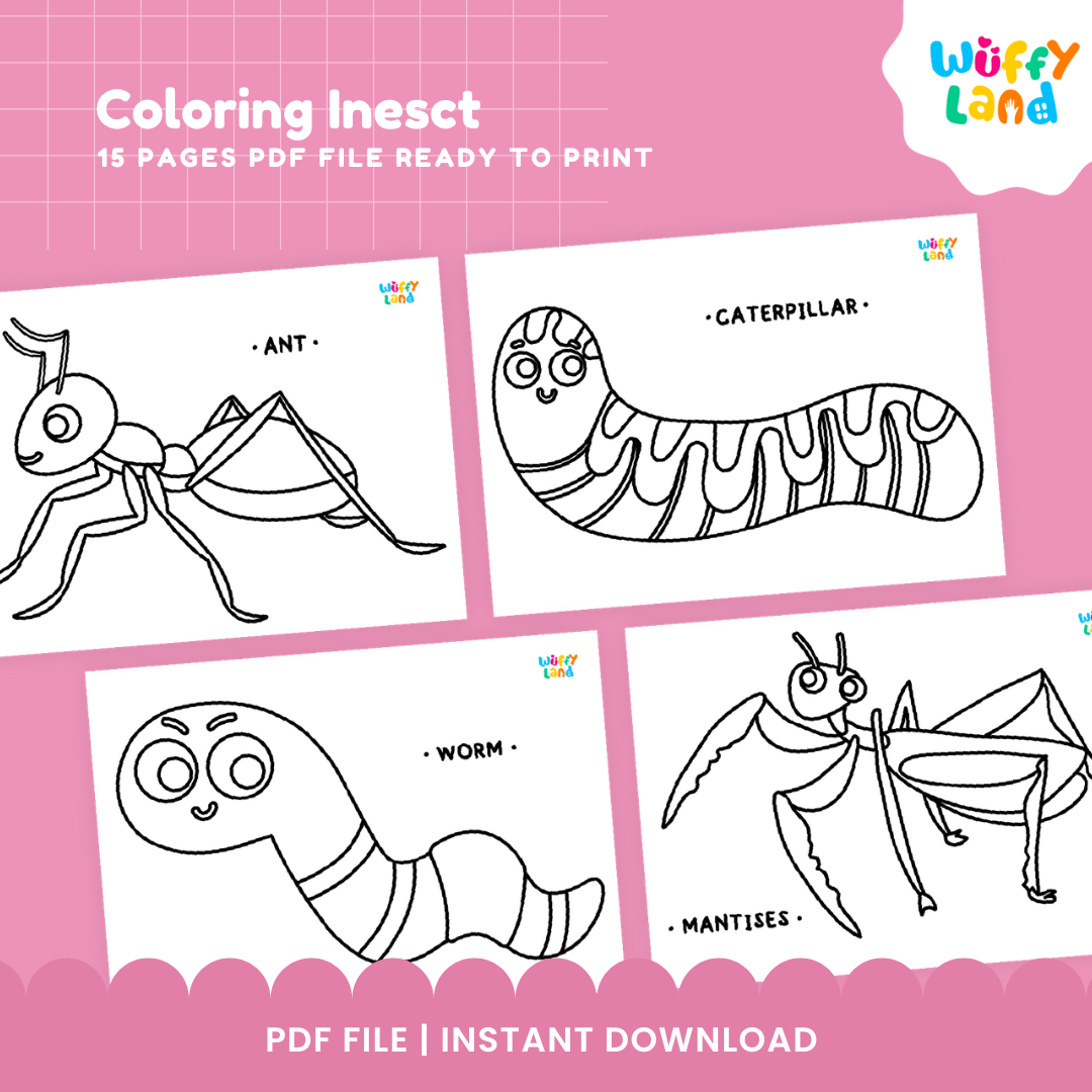 Insect Coloring Pages - Fun & Educational Printable for Kids