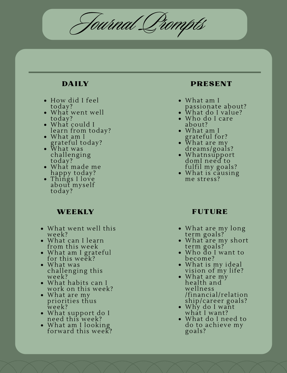 Journal Prompts