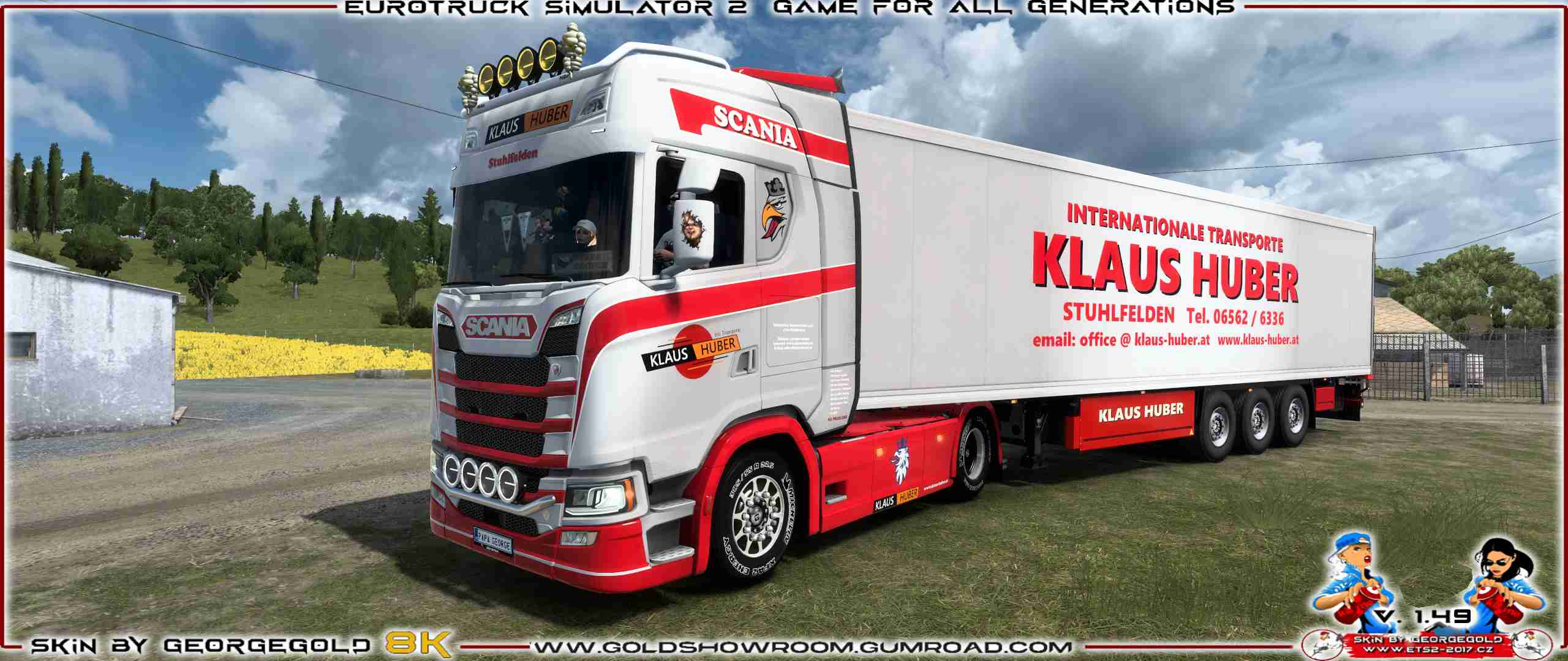 ETS 2 Skin Combo Scania S NG Klaus Huber Transporte
