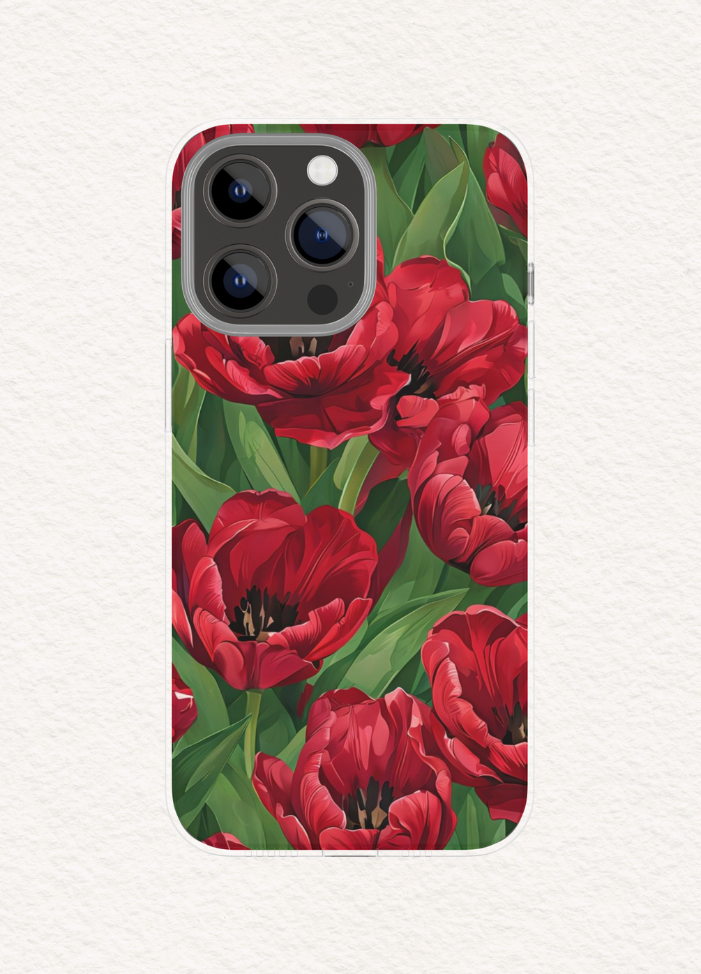 Artistic iPhone Case Cover @Red Tulips