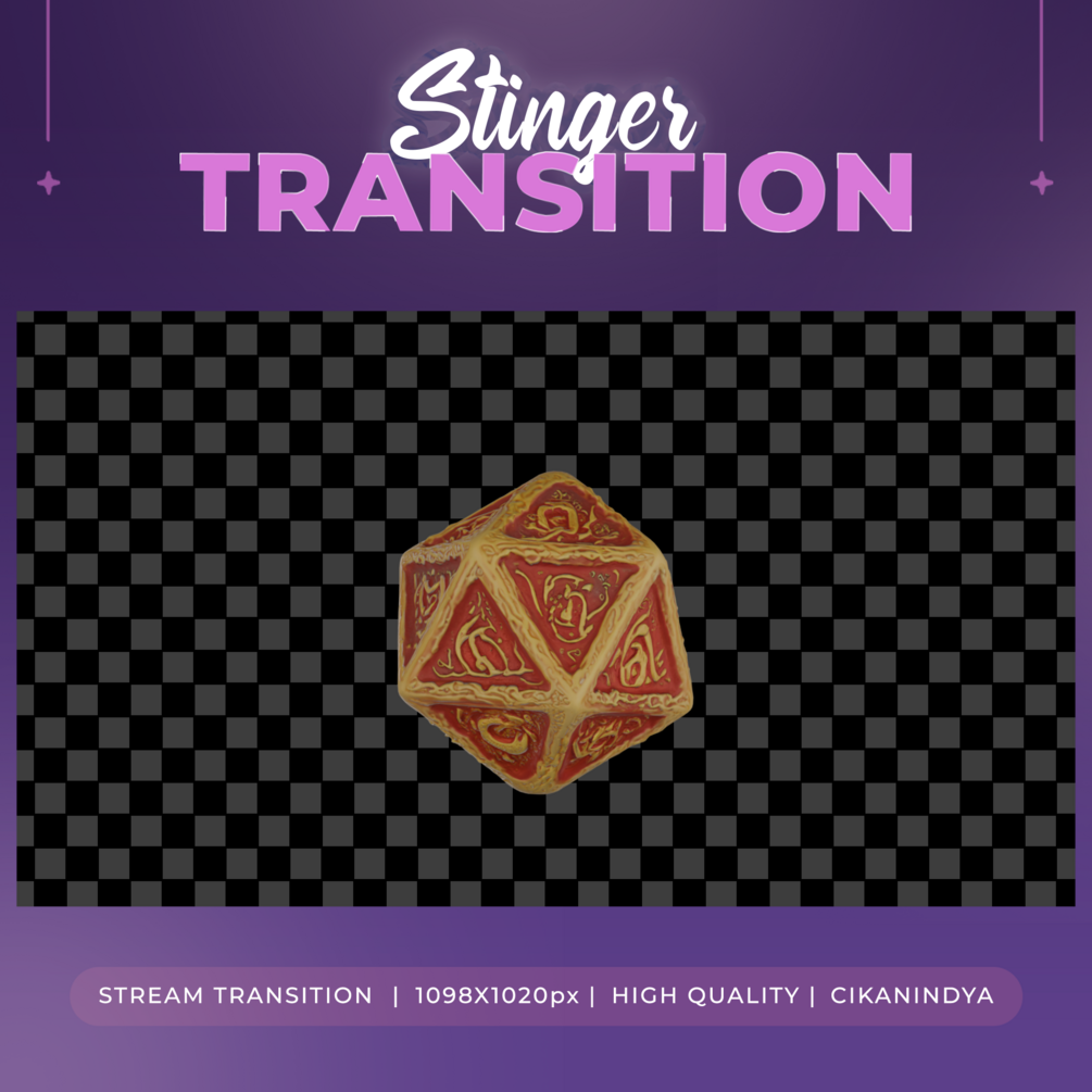 Animated Stinger Transition Dice Roll | Epic Fantasy Overlay for ...
