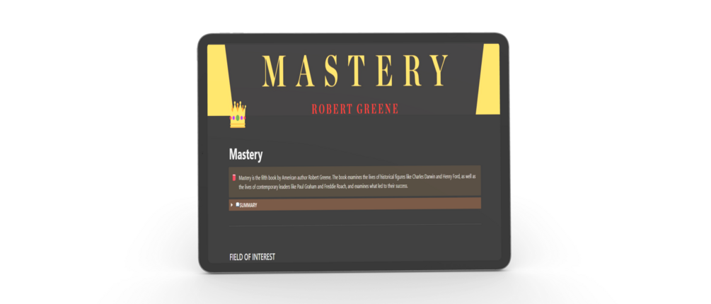 Mastery | Notion Template