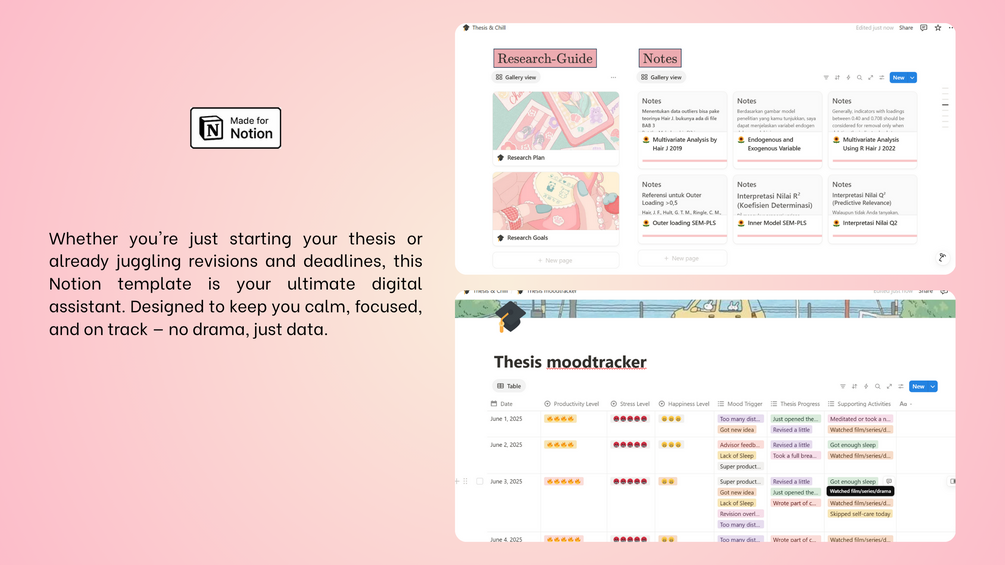 Thesis & Chill | Final Year Students Journalling
