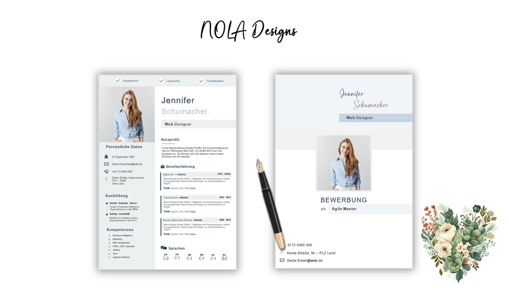 Resume, Motivational Letter and cover page