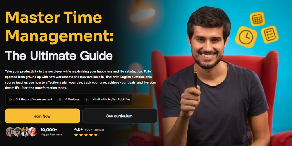 Time management course by Dhruv Rathee