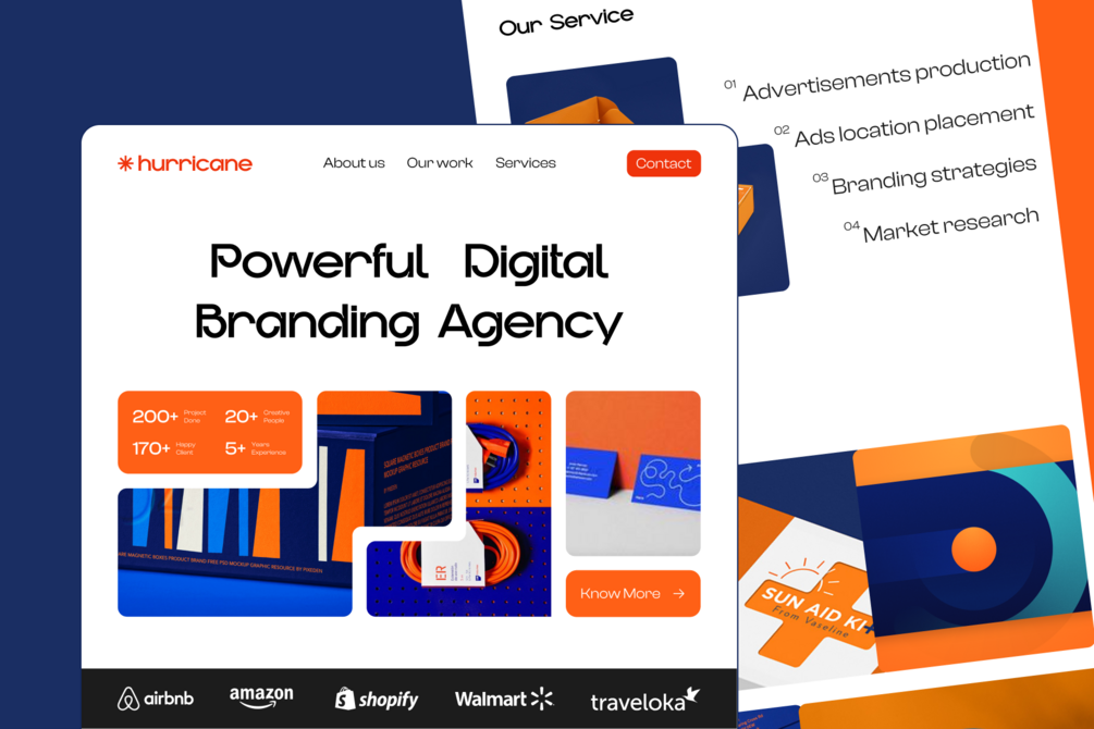 Agency landing page
