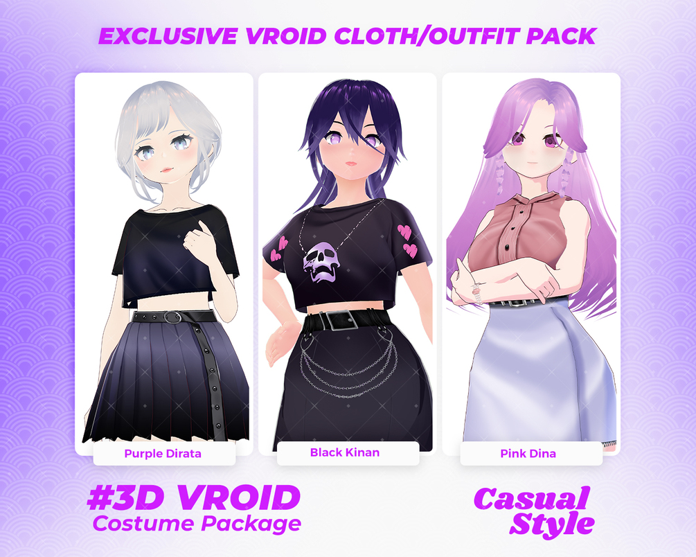 Modern Casual Style Collection for Female Streamer Avatars - VRoid ...