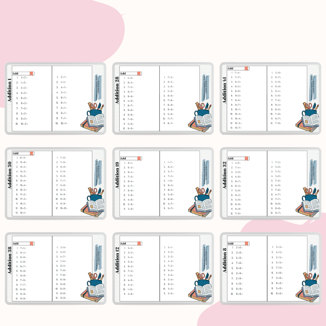 Mathematics Exercise Book | Addition 1 - 20
