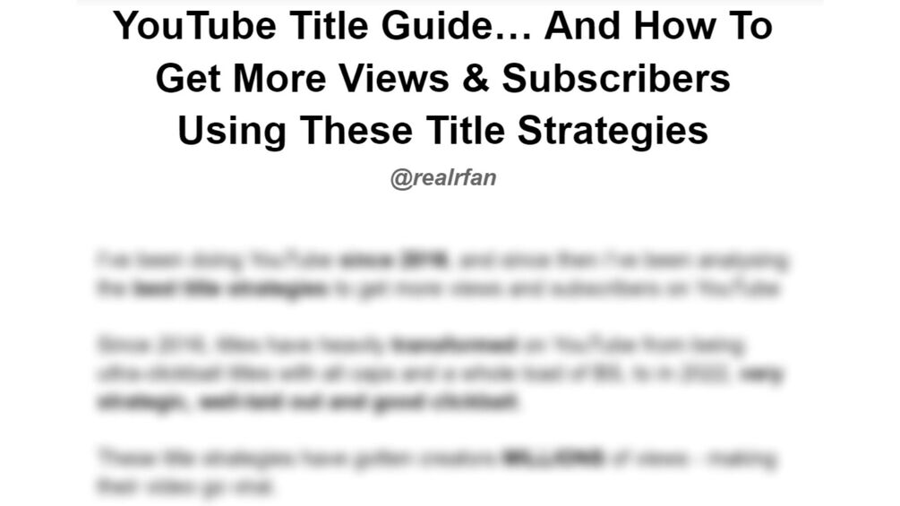 YouTube Viral Title Strategies