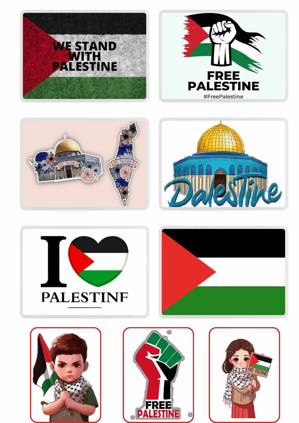 palestine stickers