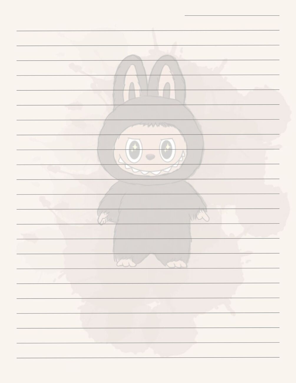 The LABUBU Attitude Edition - Watercolor Digital Notebook