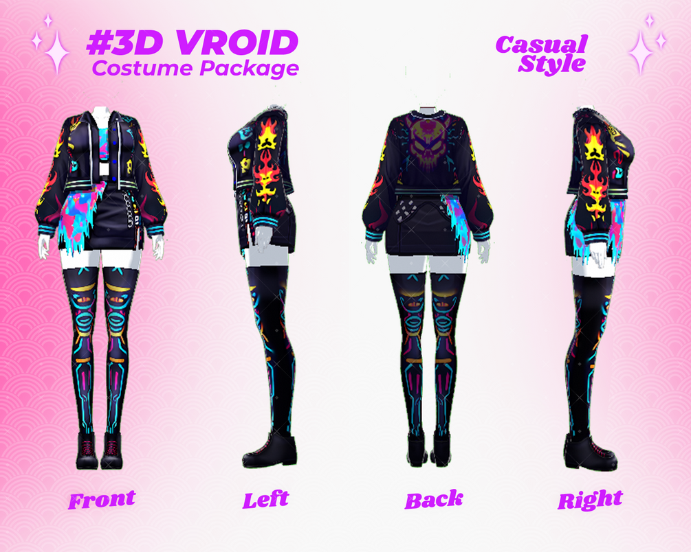 3D VRoid Clothing Pack | Soft Casual 3D Clothing for VRoid Girls ...