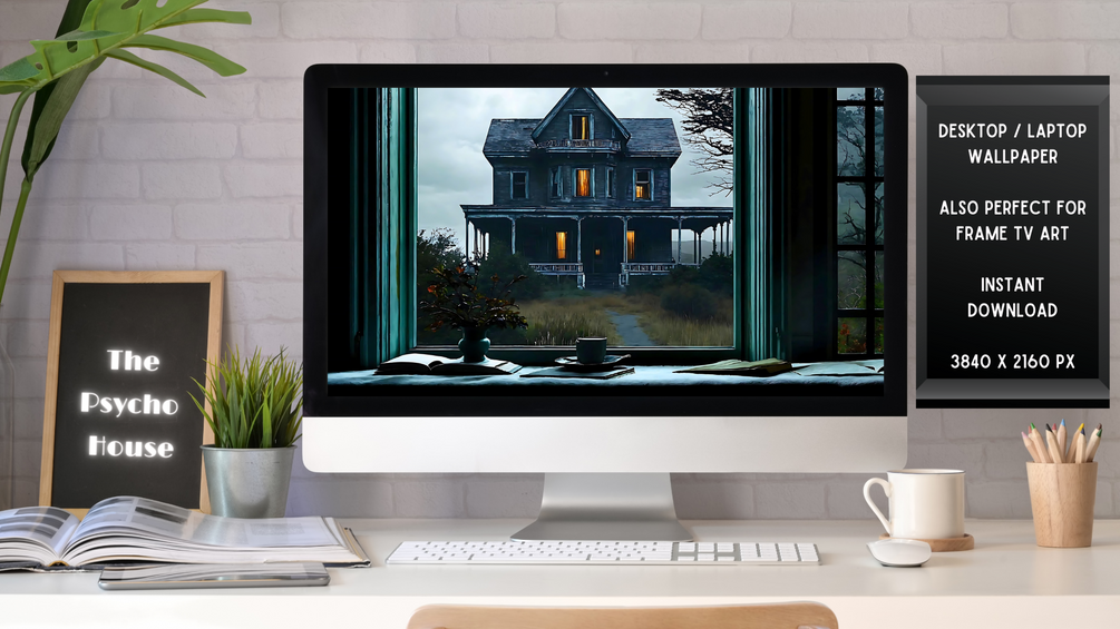 THE PSYCHO HOUSE - Desktop/Laptop Wallpaper / Frame TV Art / Zoom ...