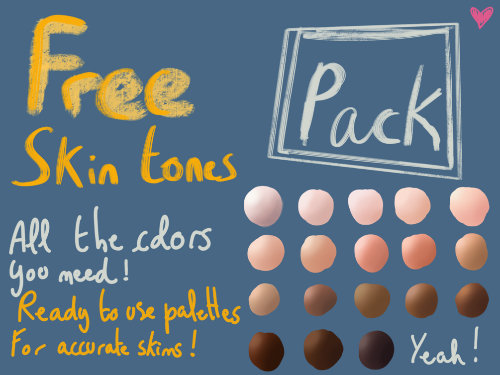 FREE Procreate easy Skin Tones Pack