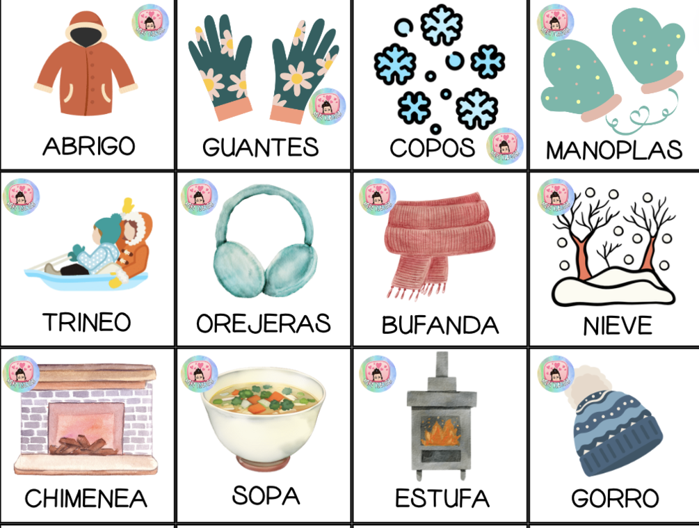 INVIERNO. Forma palabras