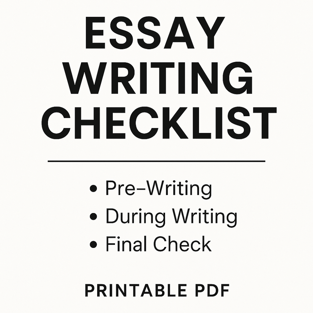 Essay Writing Checklist
