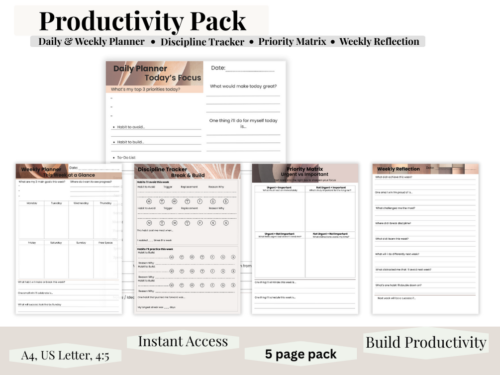 Productivity Planner Pack
