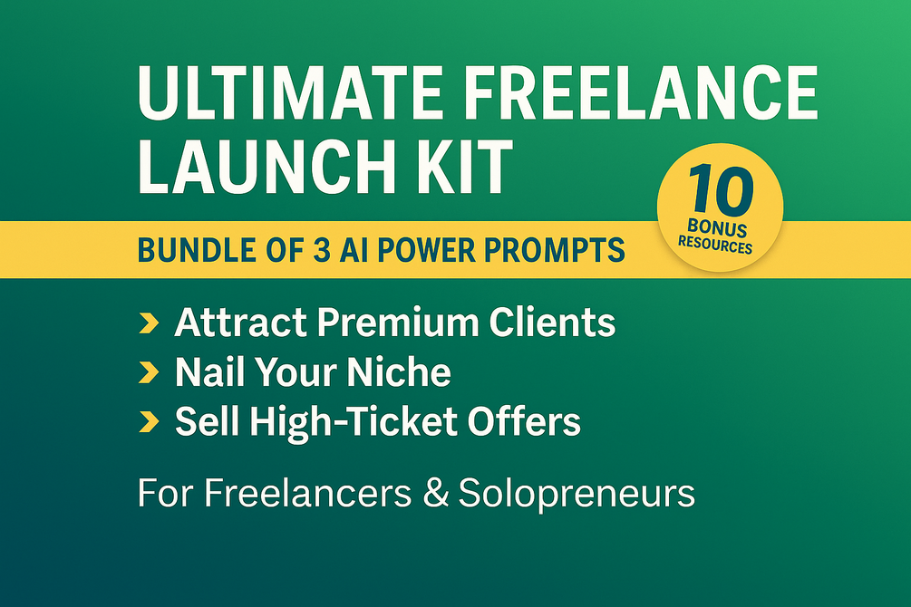 Ultimate Freelance Launch Kit – Bundle of 3 AI Power Prompts