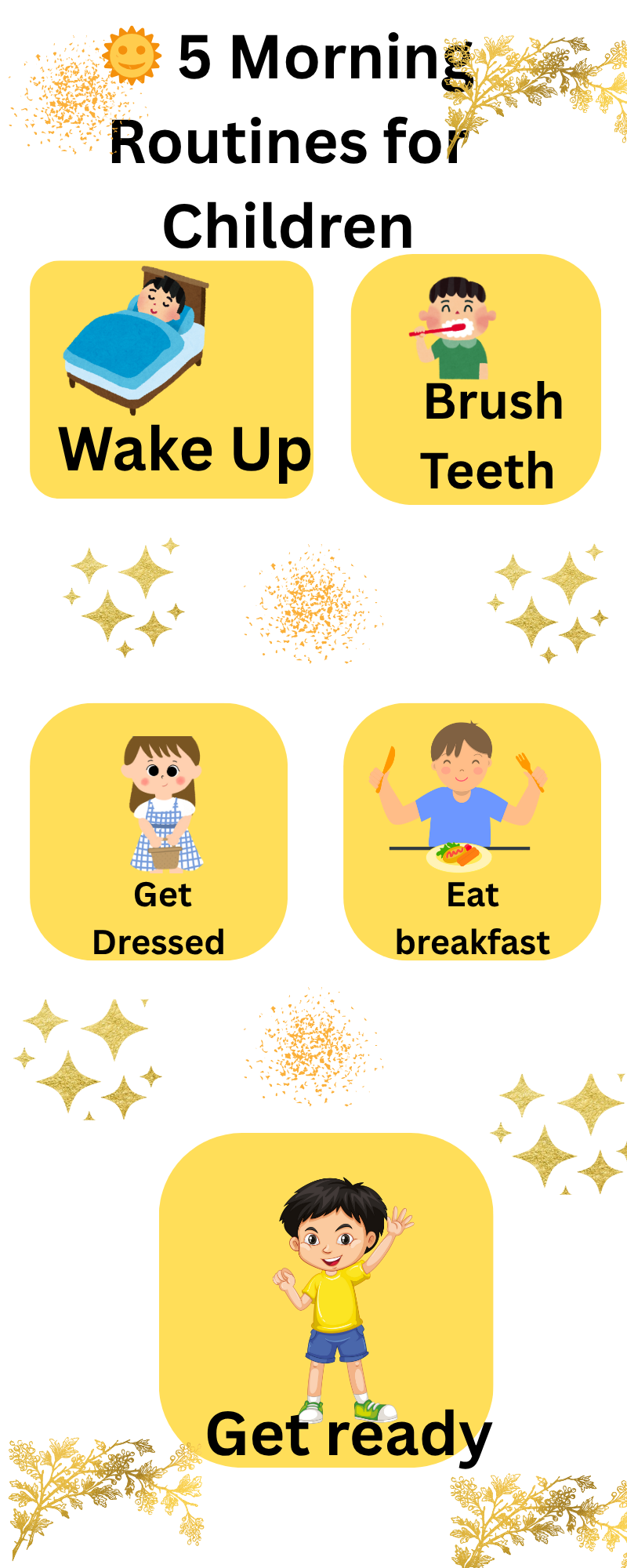 Morning routine for children