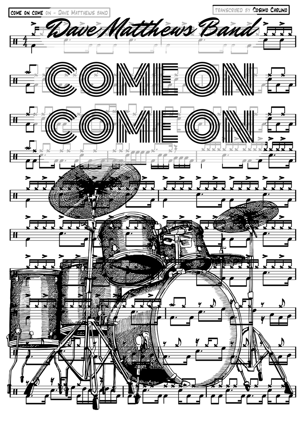 Come On Come On - Dave Matthews Band - Full Drum Transcription