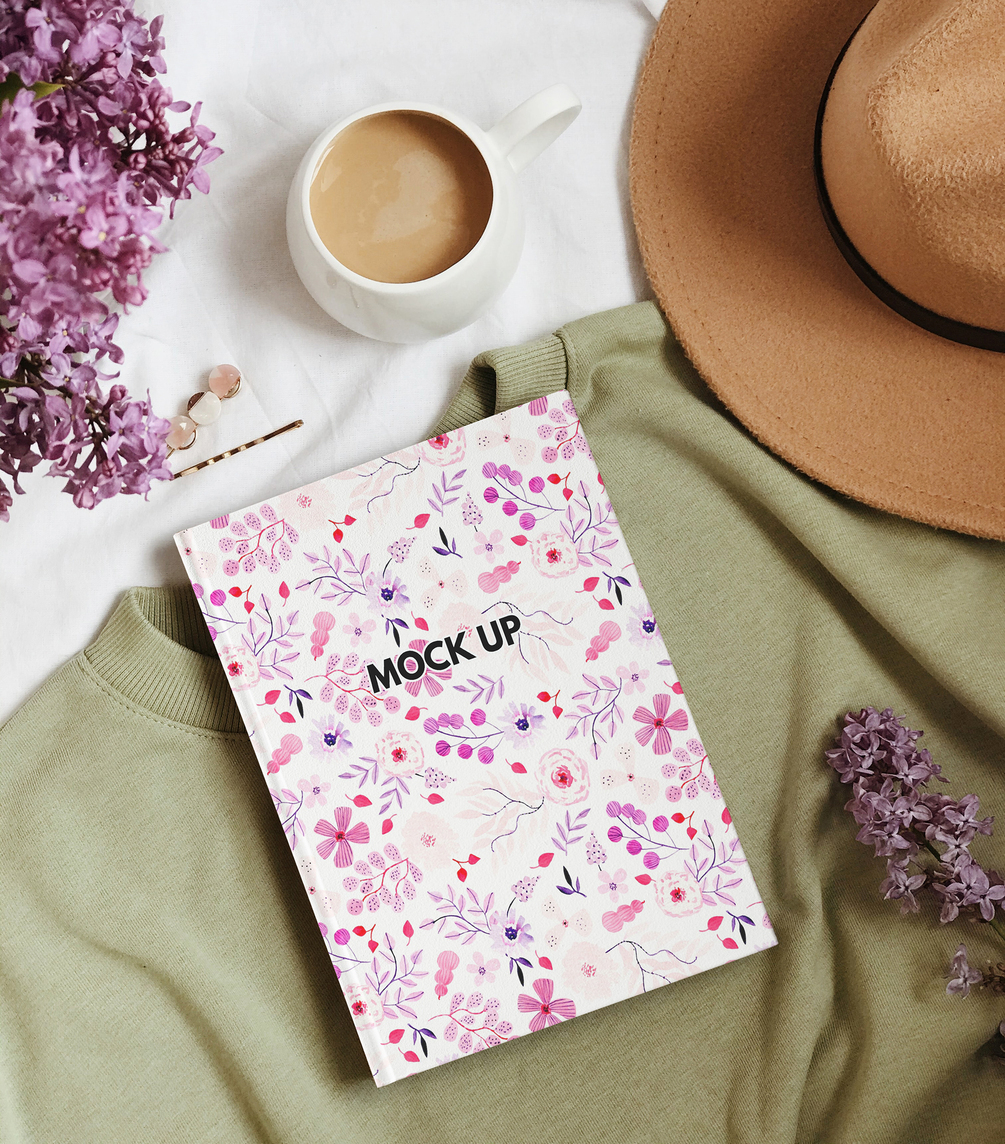 Modern 5 x 8 inch Hardcover Journal Mock Up For Back To School Promo ...