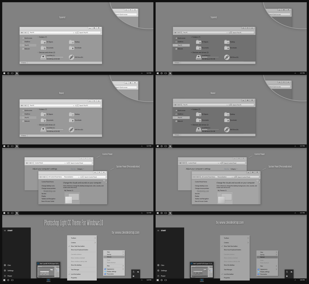 Photoshop Light CC Theme For Windows 10