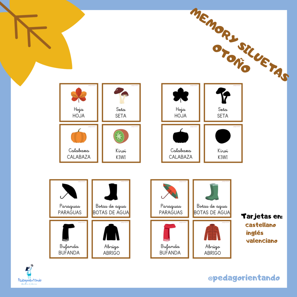 MEMORY SILUETAS OTOÑO 🍁