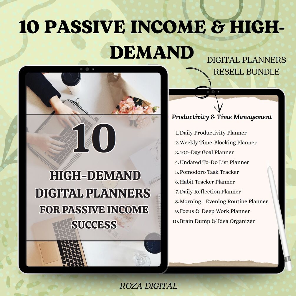 10 Digital Planners for Passive Income
