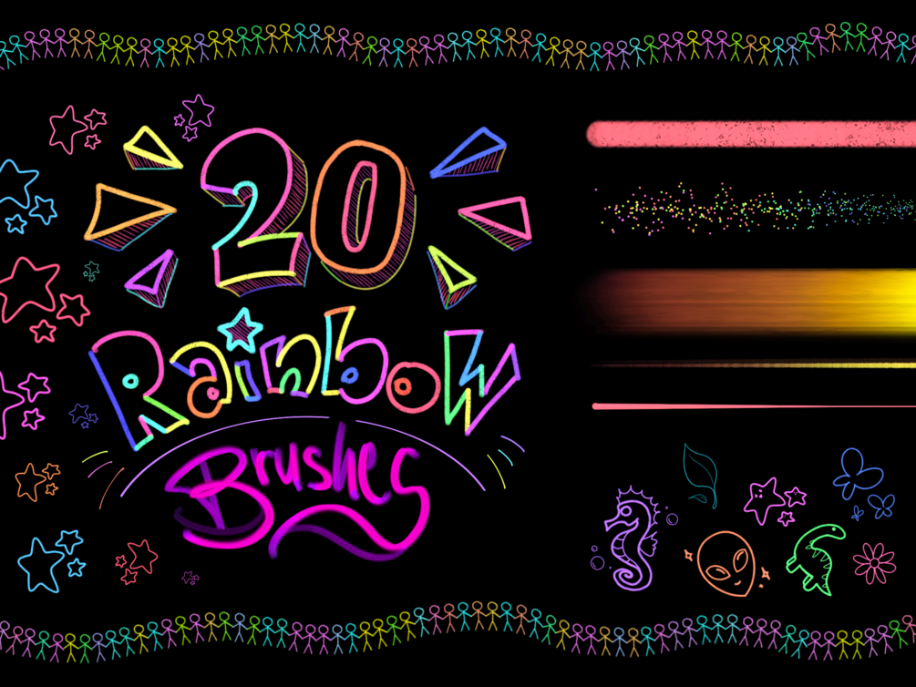 Rainbow Brushes - for Procreate