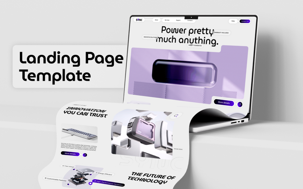 SYNC – Modern Tech Figma Template (Update)