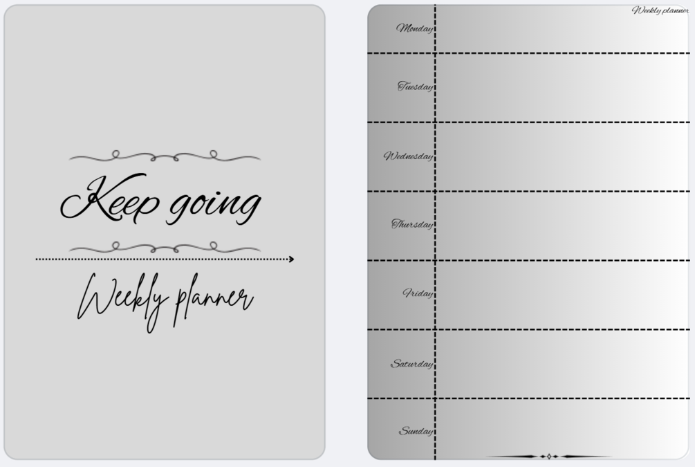 "Keep Going" Printable Poster + Weekly Planner