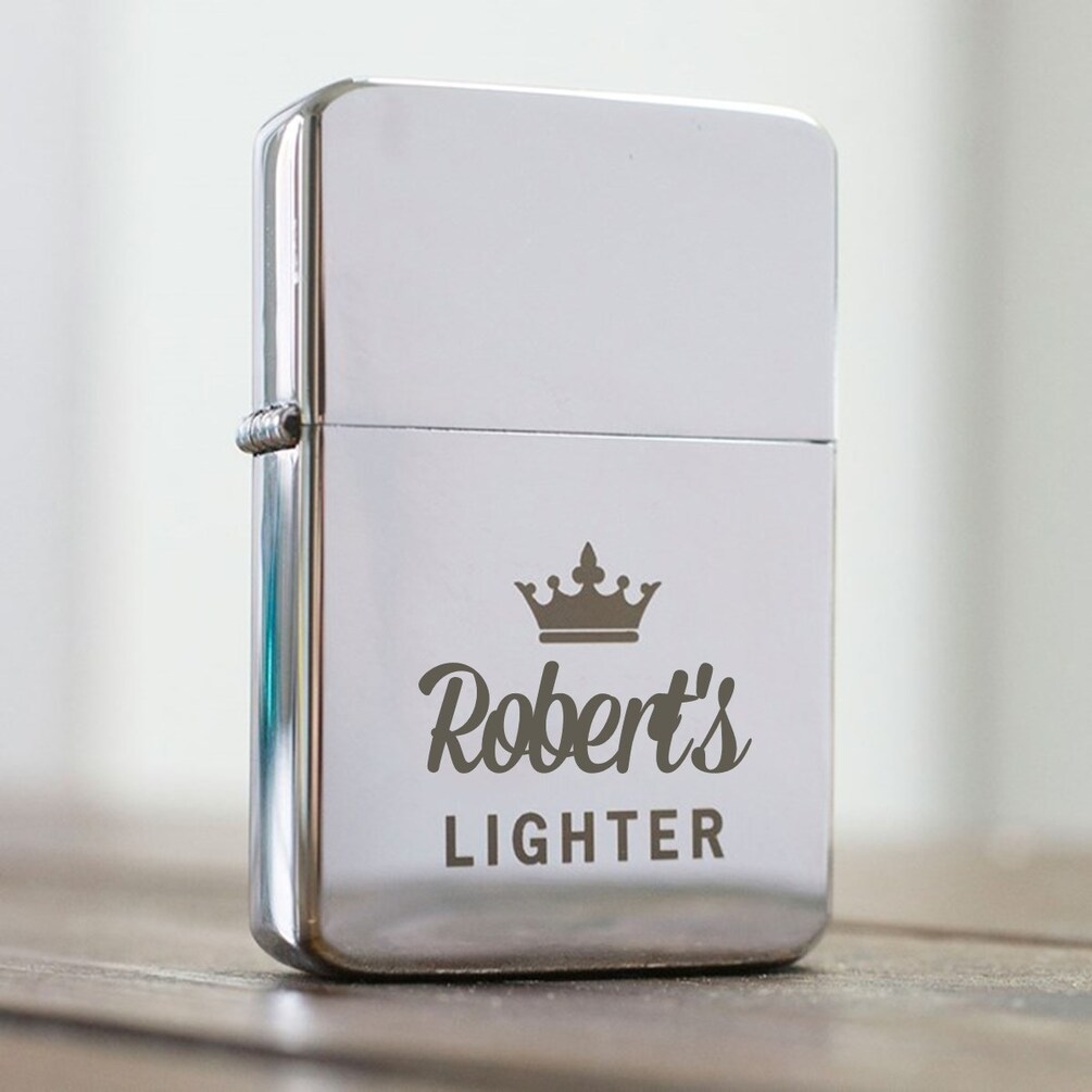 Engraved Crown Lighter - Robert