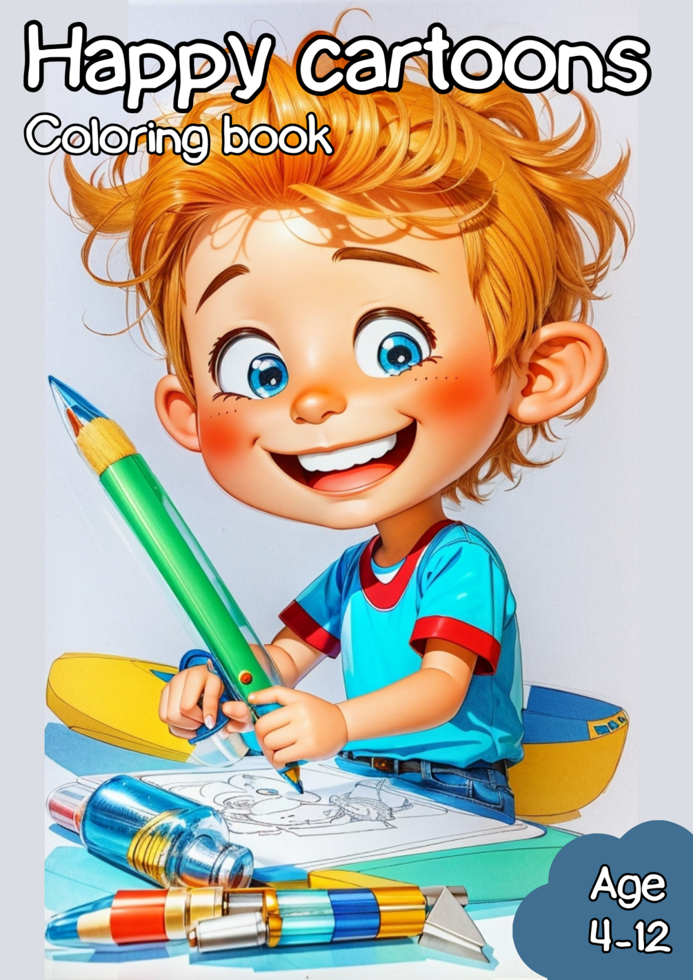 Happy Cartoons Color Book