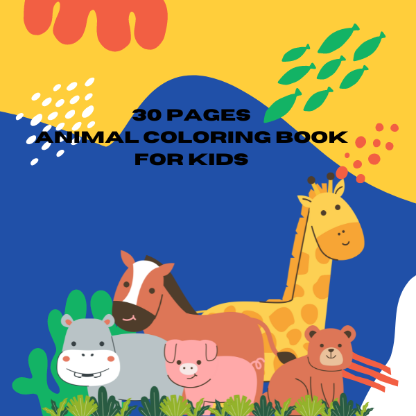 digital animal coloring books for kids