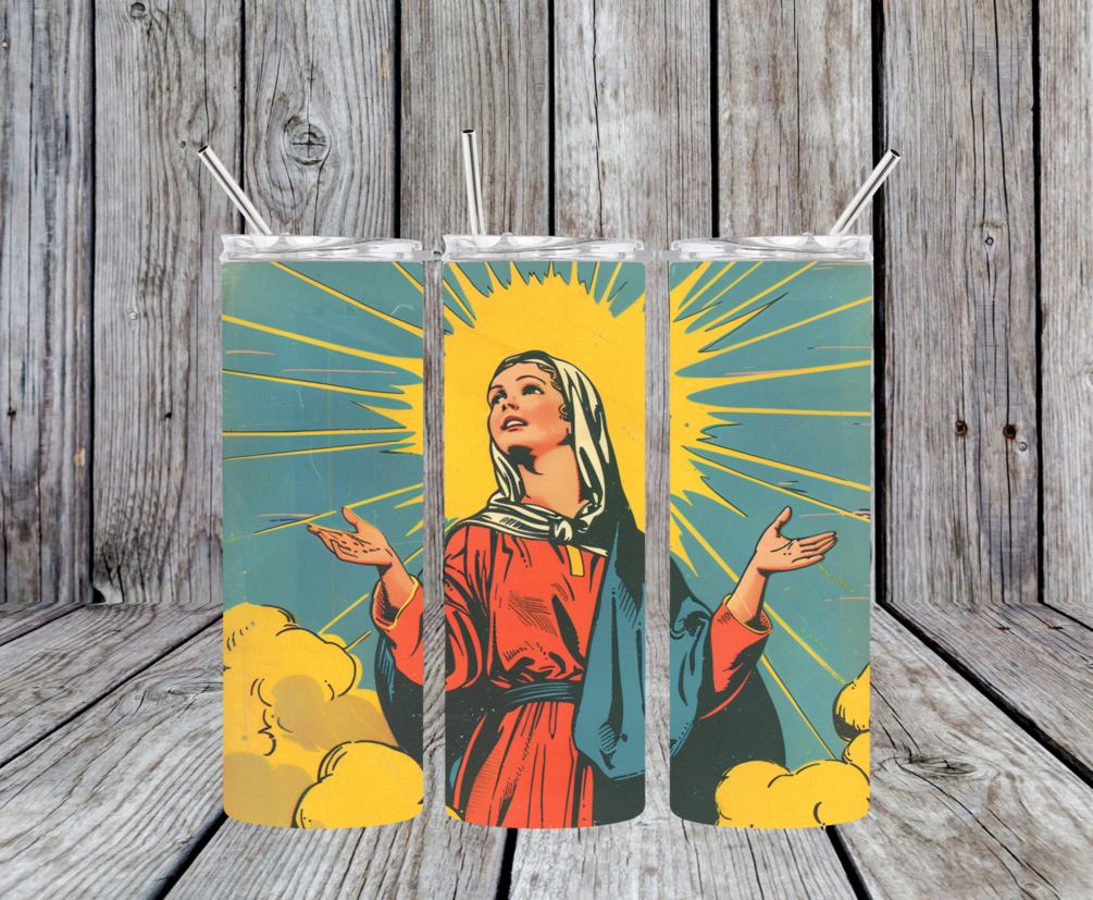 mary The Blessed mother of jesus tumbler wrap 20oz, Sublimation Design ...