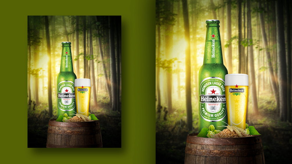 Heineken Poster Design | Photoshop
