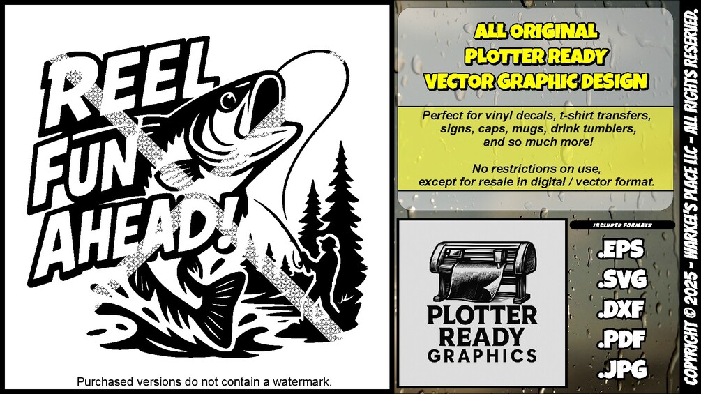 Reel Fun Ahead! - Adventure Awaits: Plotter Ready Vector Artwork