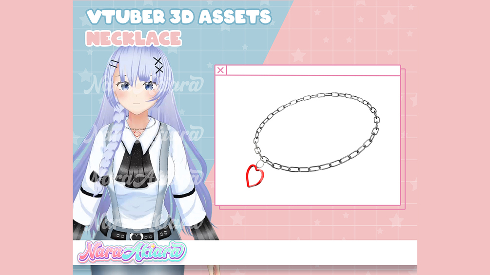 3D Vtuber Assets Necklace V12 Vroid Commission, 3D assets ready to use ...