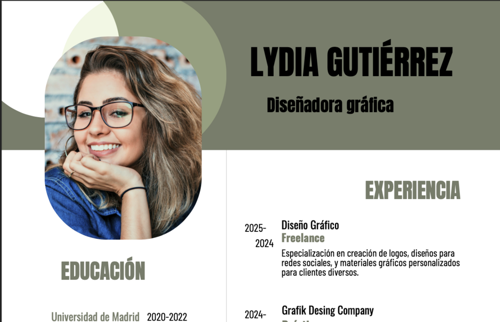 Lydia CV Template – Fully Editable in Canva (Green)
