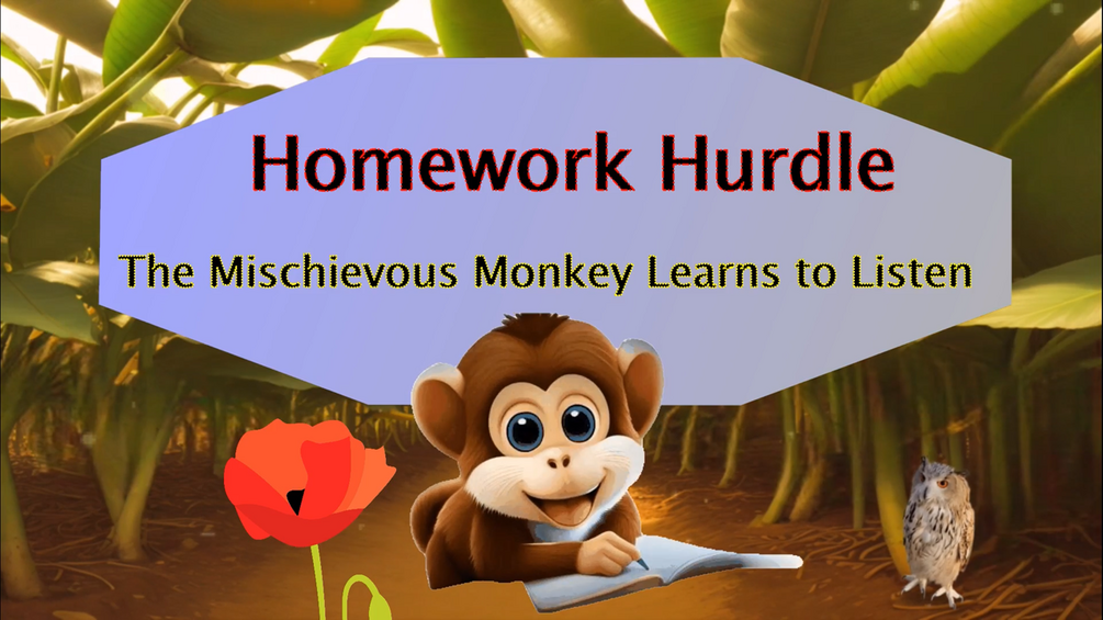 Homework Hurdle - The Mischievous Monkey Learns to Listen