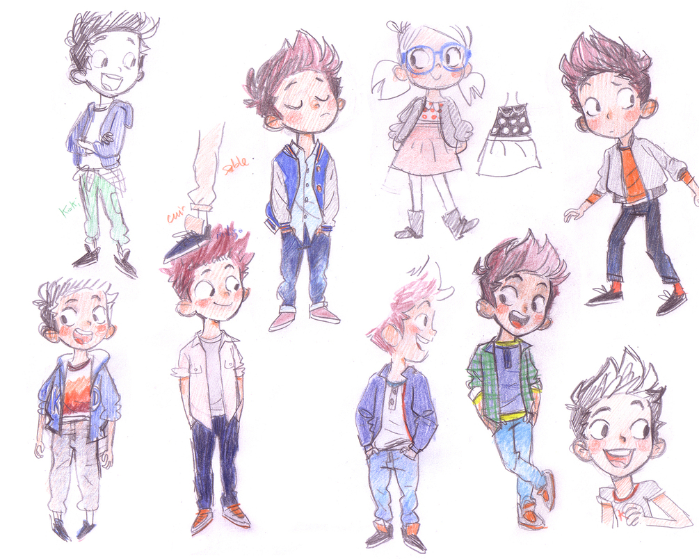 VIS DEV character designs for animation - by Bertrand Todesco