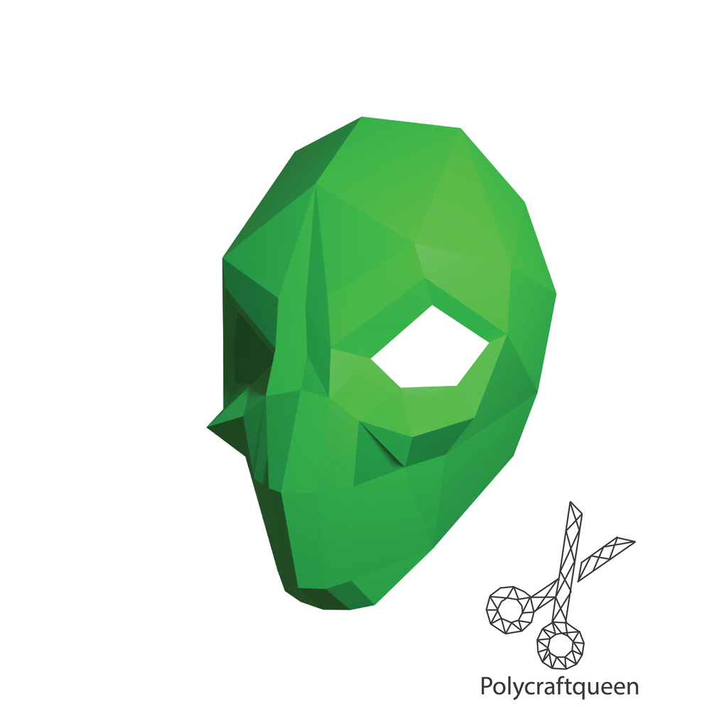 Lowpoly Papercraft Alien Mask
