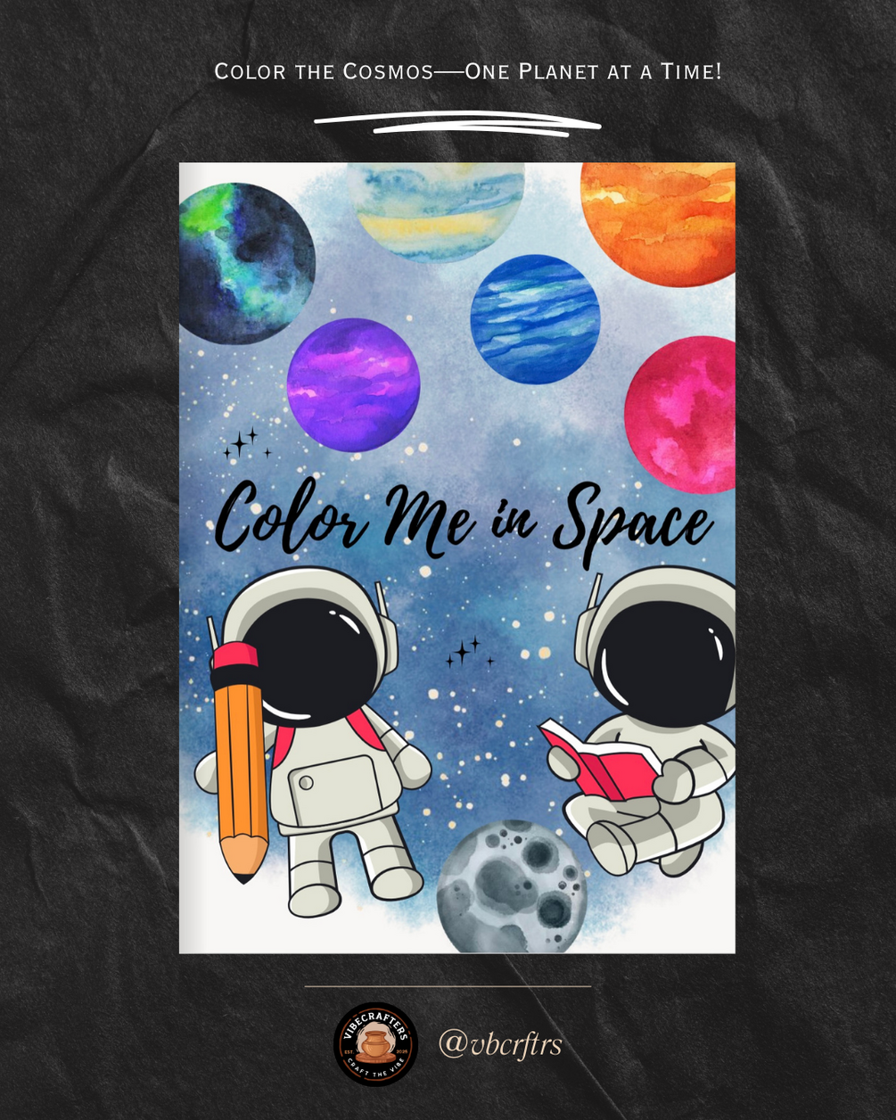 Planet-Themed Coloring Book (Digital Download)