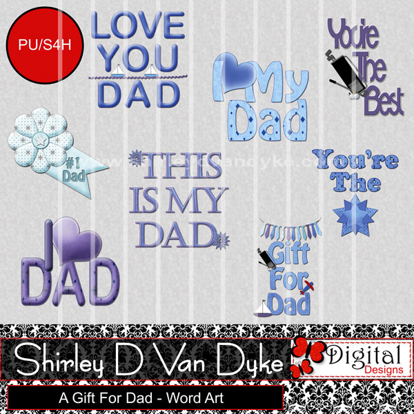 A Gift For Dad - Word Art