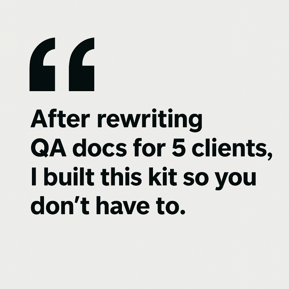 QA Essentials Pack – Plug-and-Play Templates for Freelance Testers