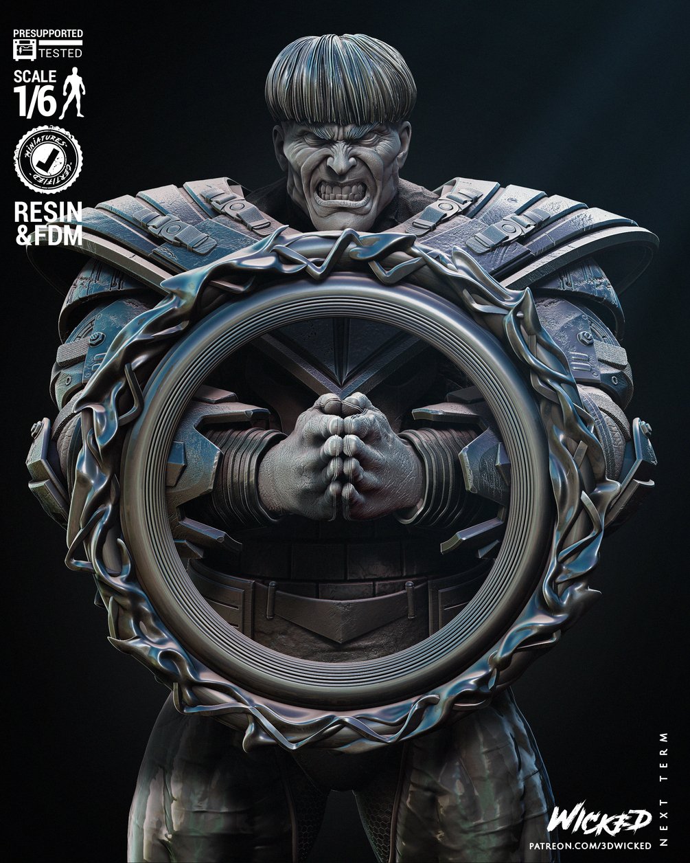 Wicked Marvel War Sculpture: Tested and ready for 3D printing