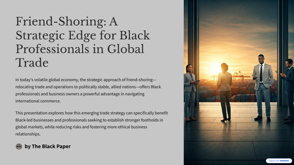 Friend-Shoring: A Strategic Edge for Black Professionals