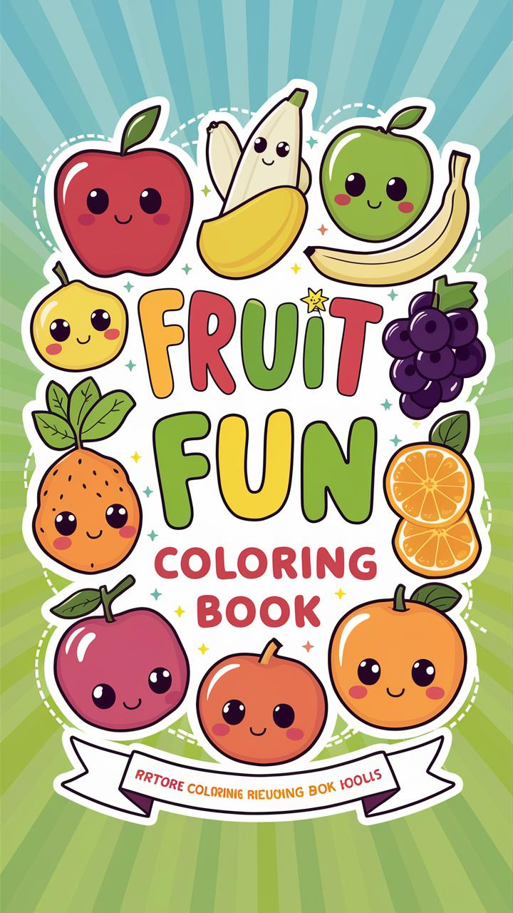 Fruit Fun Coloring Book