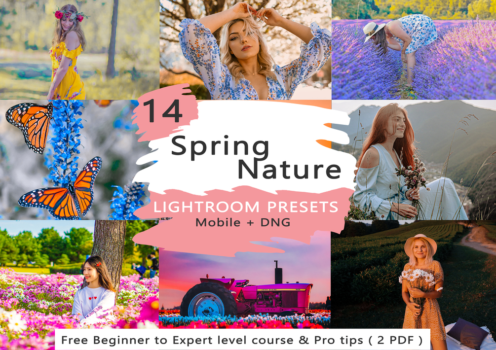 Spring Nature Premium Lightroom Presets & 2 Courses for Beginner to be ...