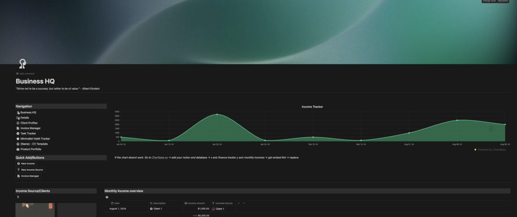 Business HQ - The Ultimate Business & Freelance Dashboard